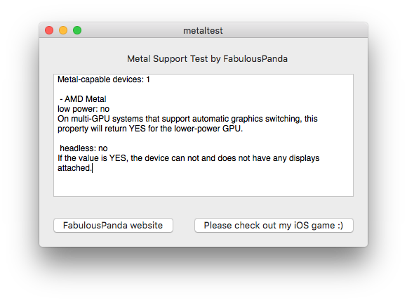 Does your Mac support Apple's new Metal API